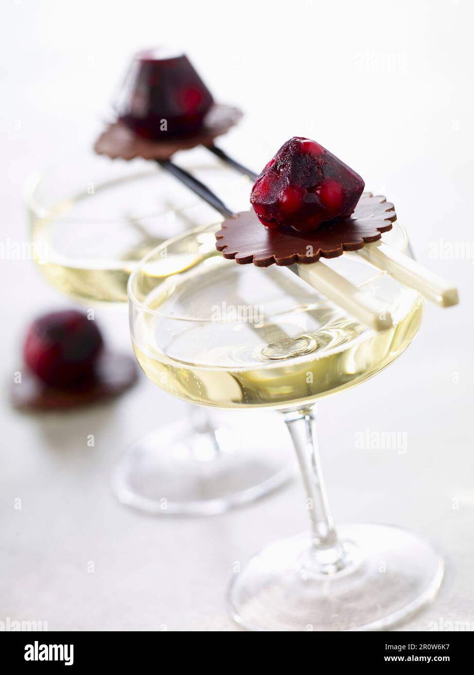 Summer fruit jelly and chocolate delicacies Stock Photo - Alamy