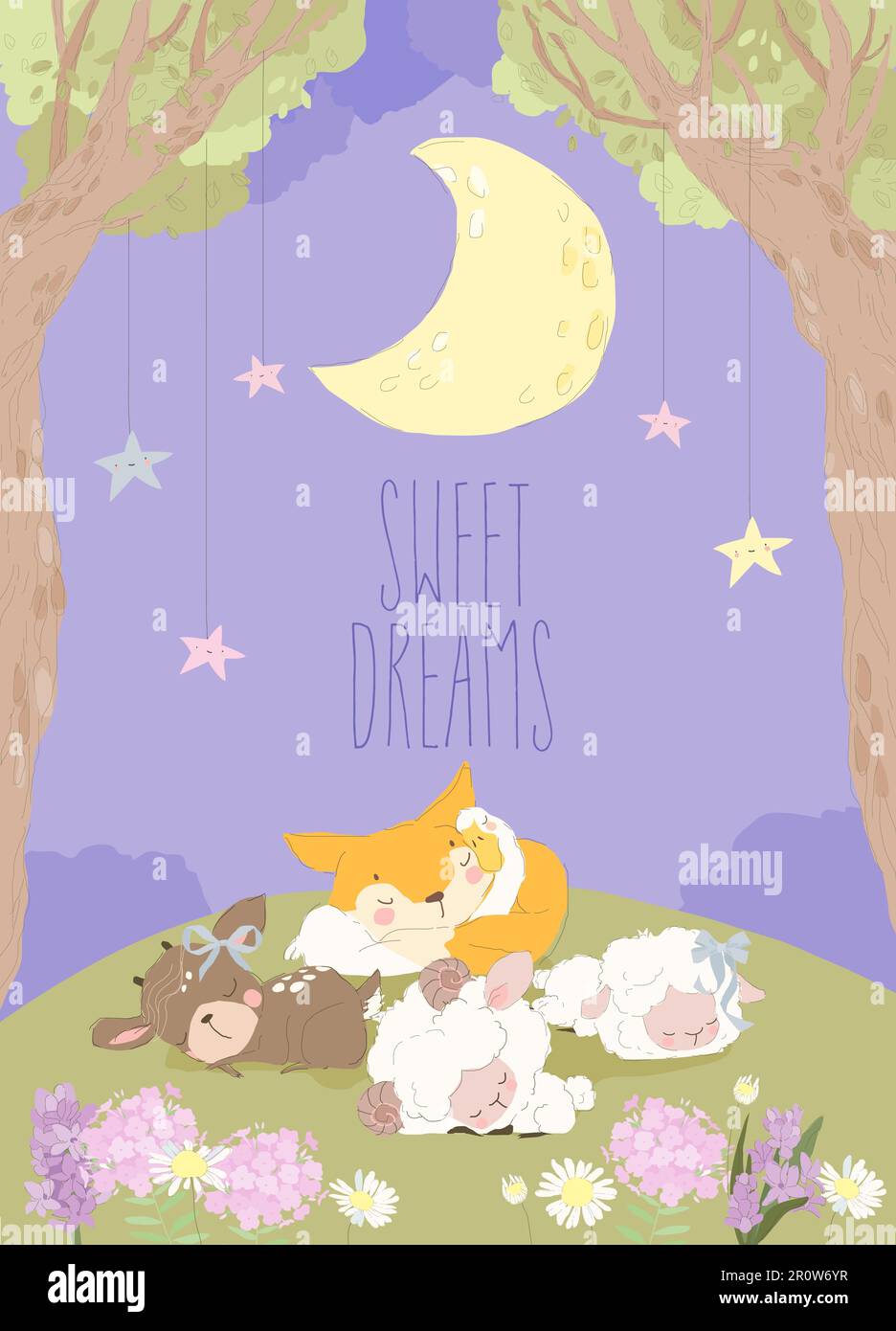 Bird sleeping in the wild Stock Vector Images - Alamy