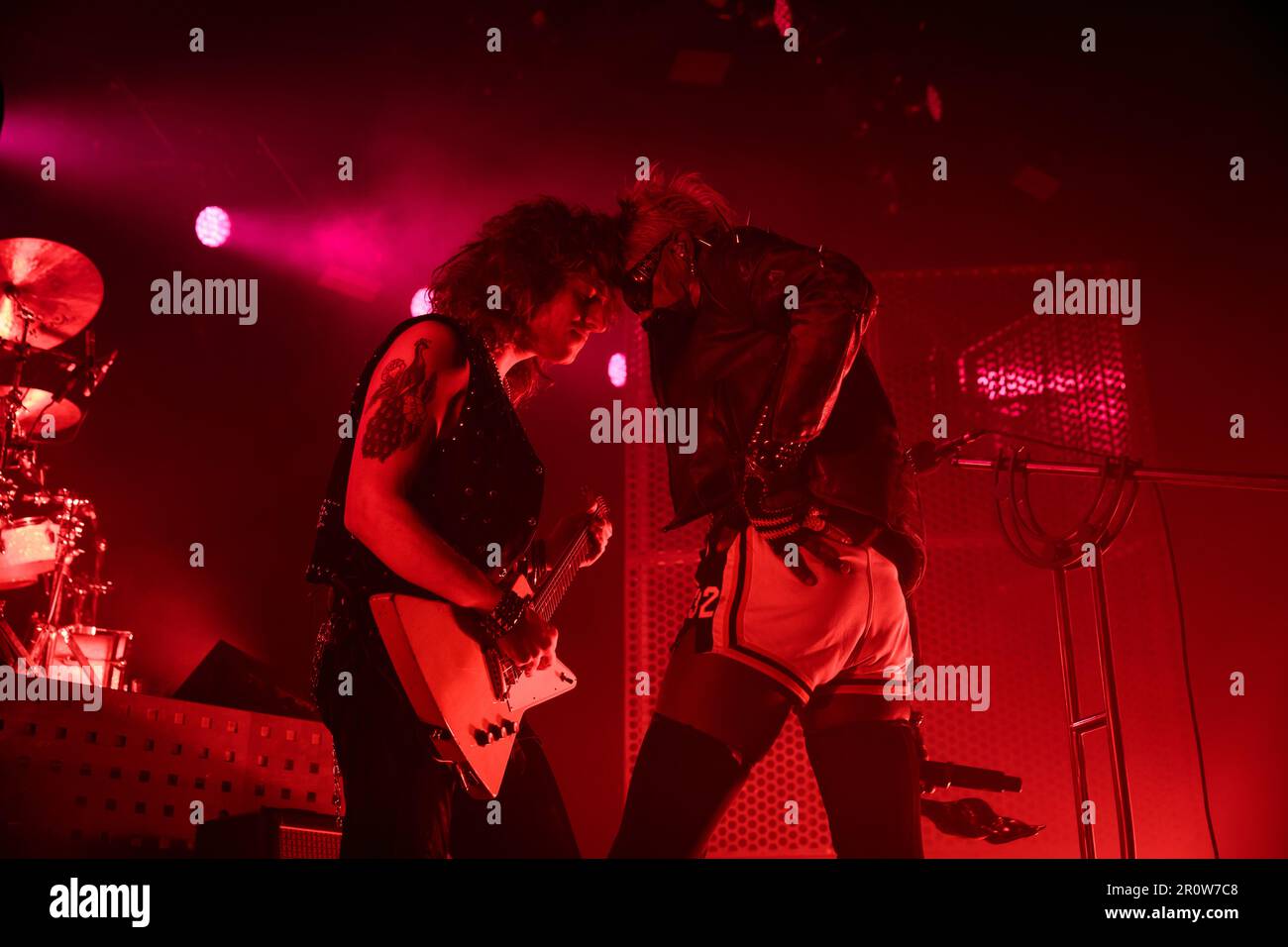 Toronto, Canada. 09th May, 2023. Yves Tumor (right) butts heads with ...