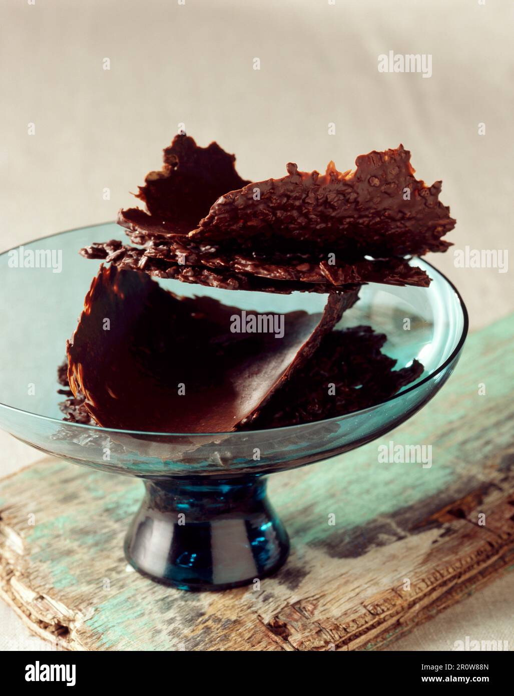 Chocolate tuile biscuits Stock Photo - Alamy