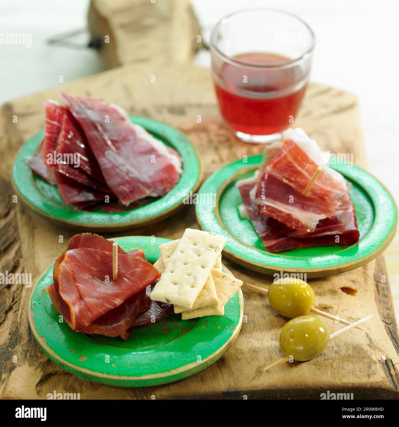 Spanish ham for aperitif Stock Photo - Alamy