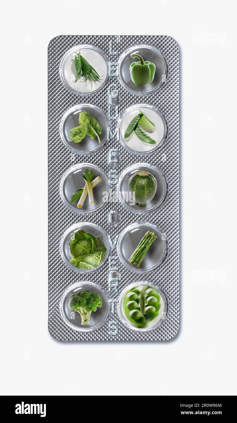 Tablet of green vegetables Stock Photo - Alamy