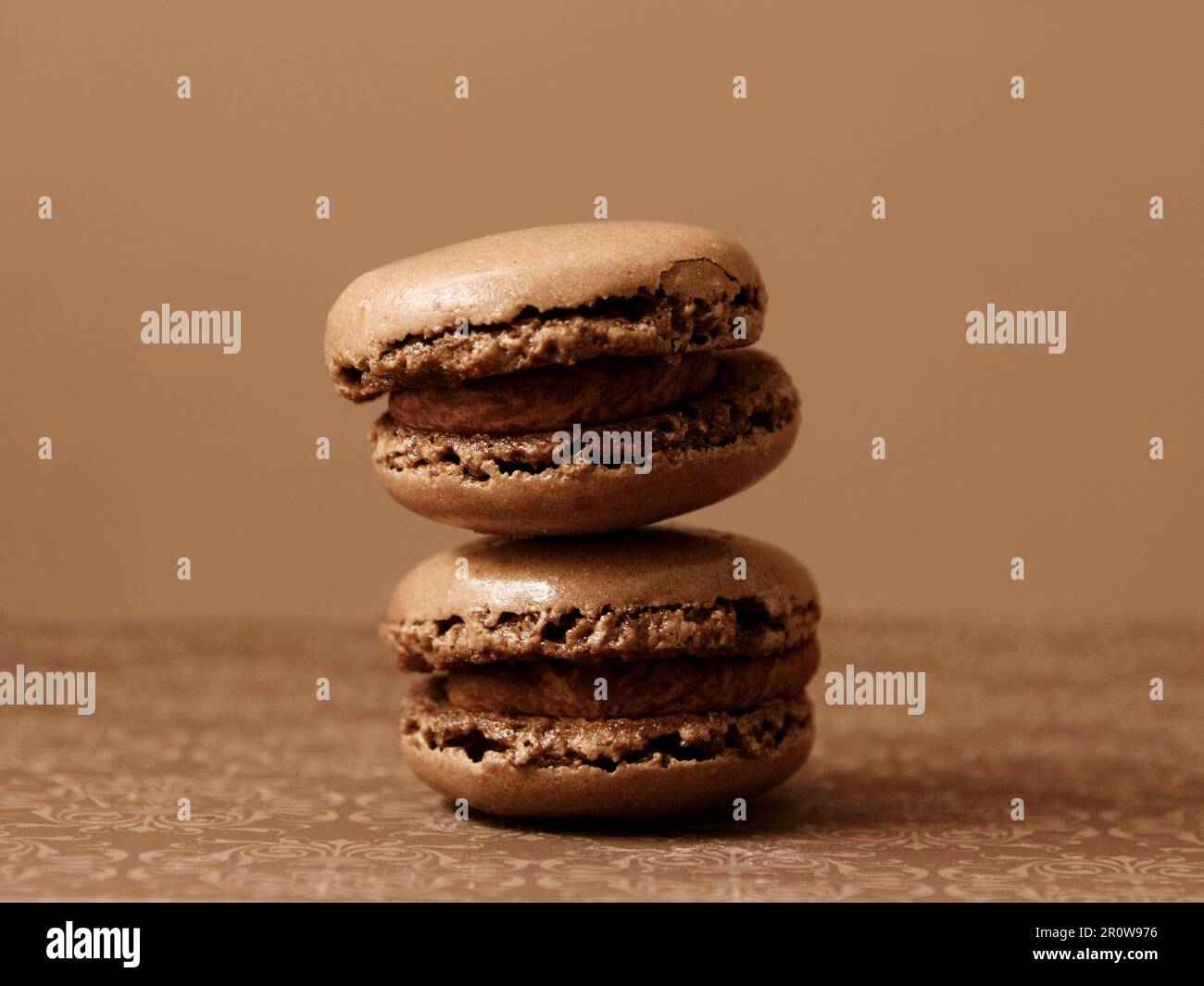 Two stacked macaroons Stock Photo - Alamy