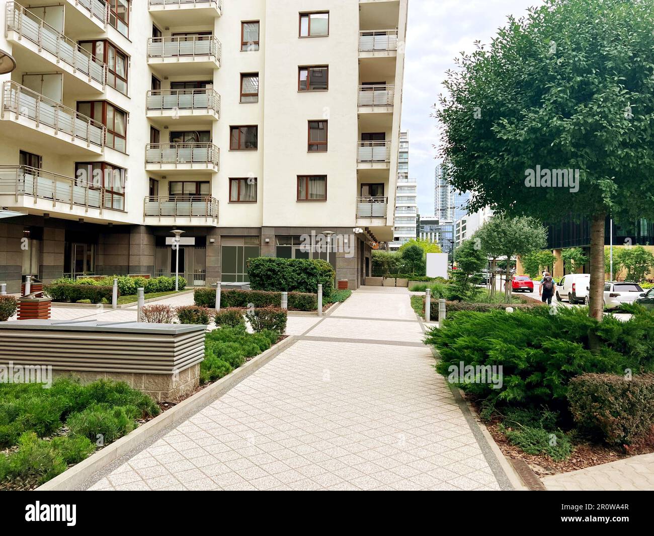 City street with beautiful building and pavement Stock Photo - Alamy