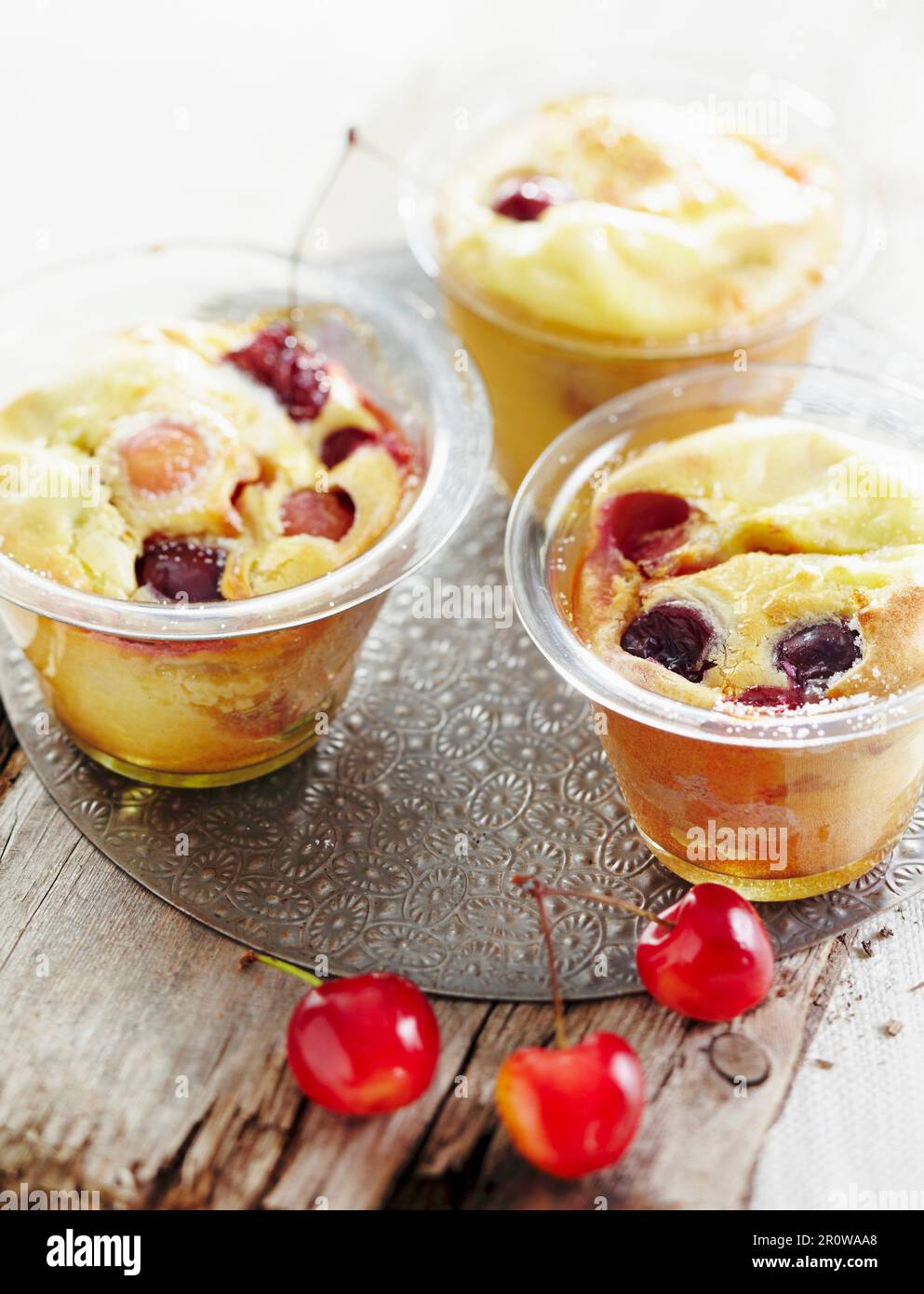 Individual cherry Clafoutis Stock Photo - Alamy