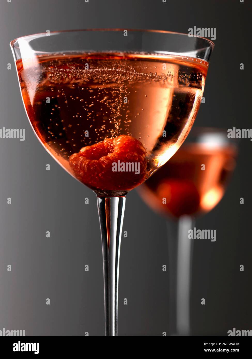 Royal Framboisines cocktail made with Champagne and raspberry liqueur ...