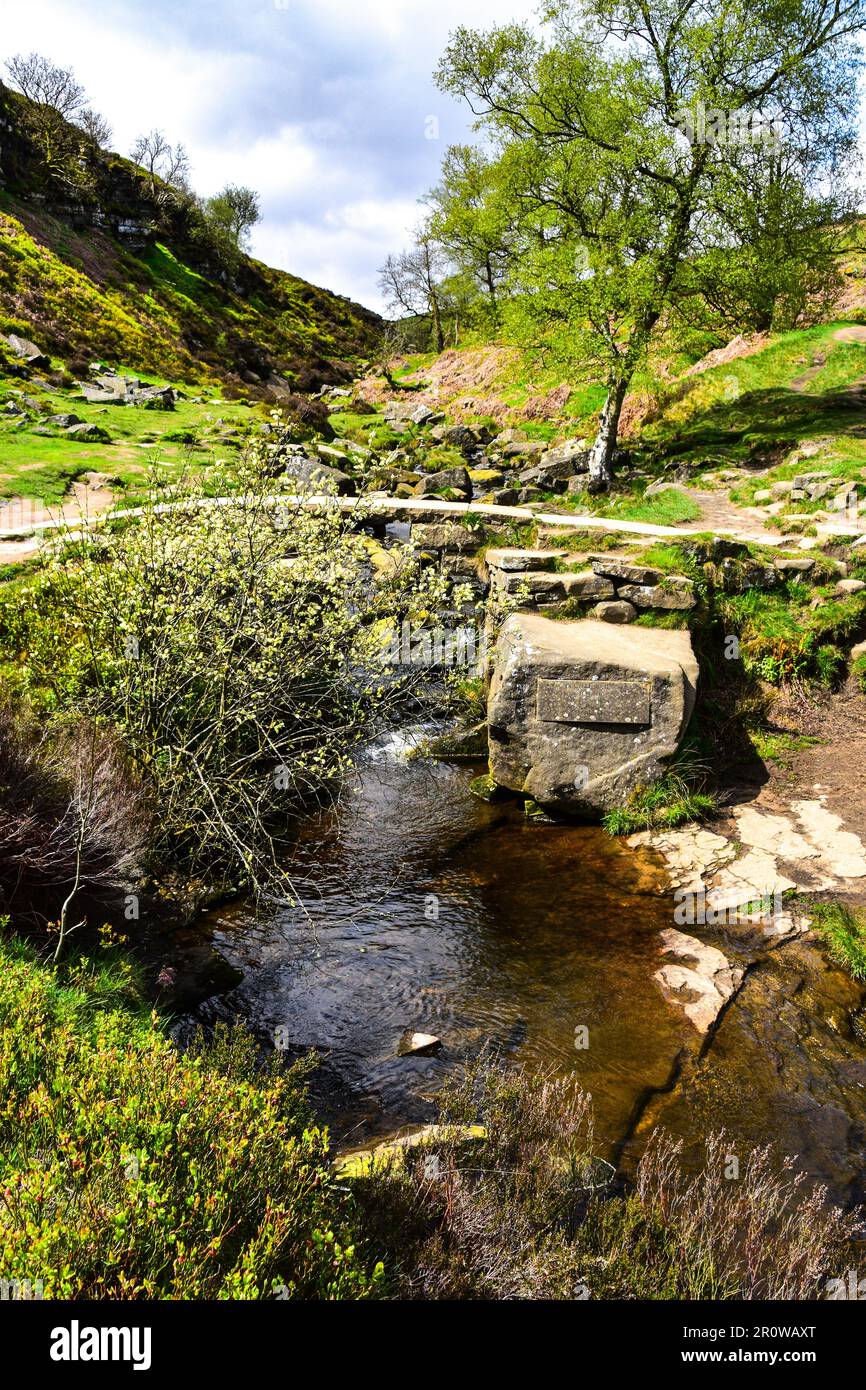 Brontë Waterfalls, Brontë Bridge, Haworth, Pennines, Yorkshire Stock ...