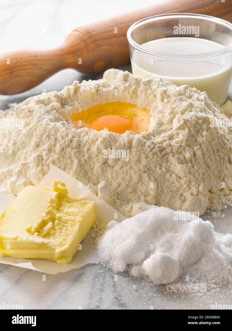 Composition with ingredients for pastries Stock Photo - Alamy