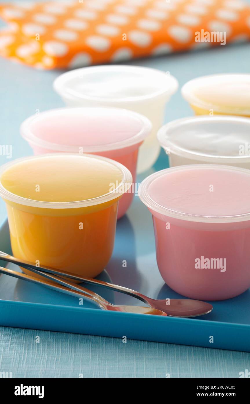 Assorted cups of ice cream Stock Photo - Alamy