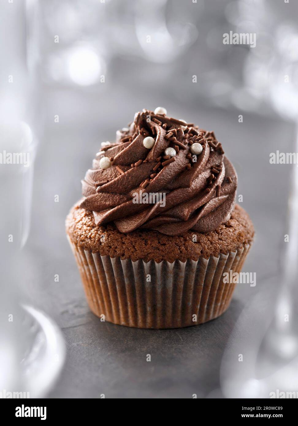 Dark chocolate cupcake Stock Photo - Alamy