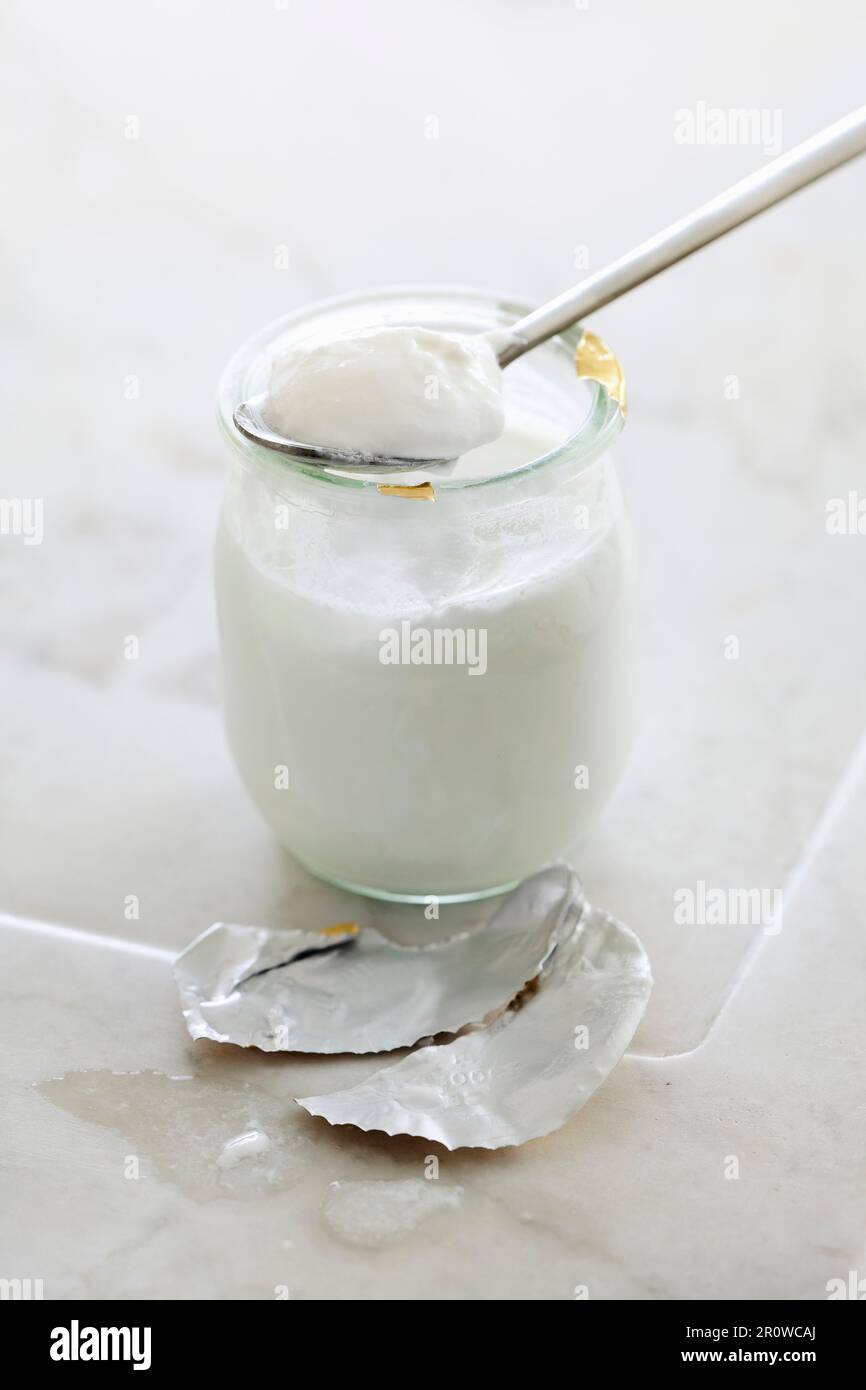 Yoghurt lid hi-res stock photography and images - Alamy