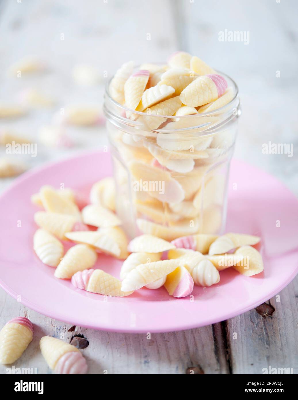 Ice cream-shaped chocolates Stock Photo - Alamy