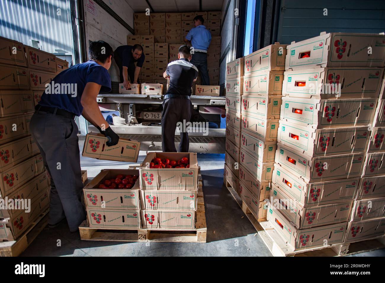 Tomato harvest truck hi-res stock photography and images - Alamy