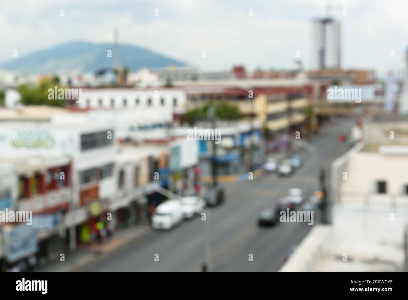 Blurred view of beautiful modern city street Stock Photo - Alamy