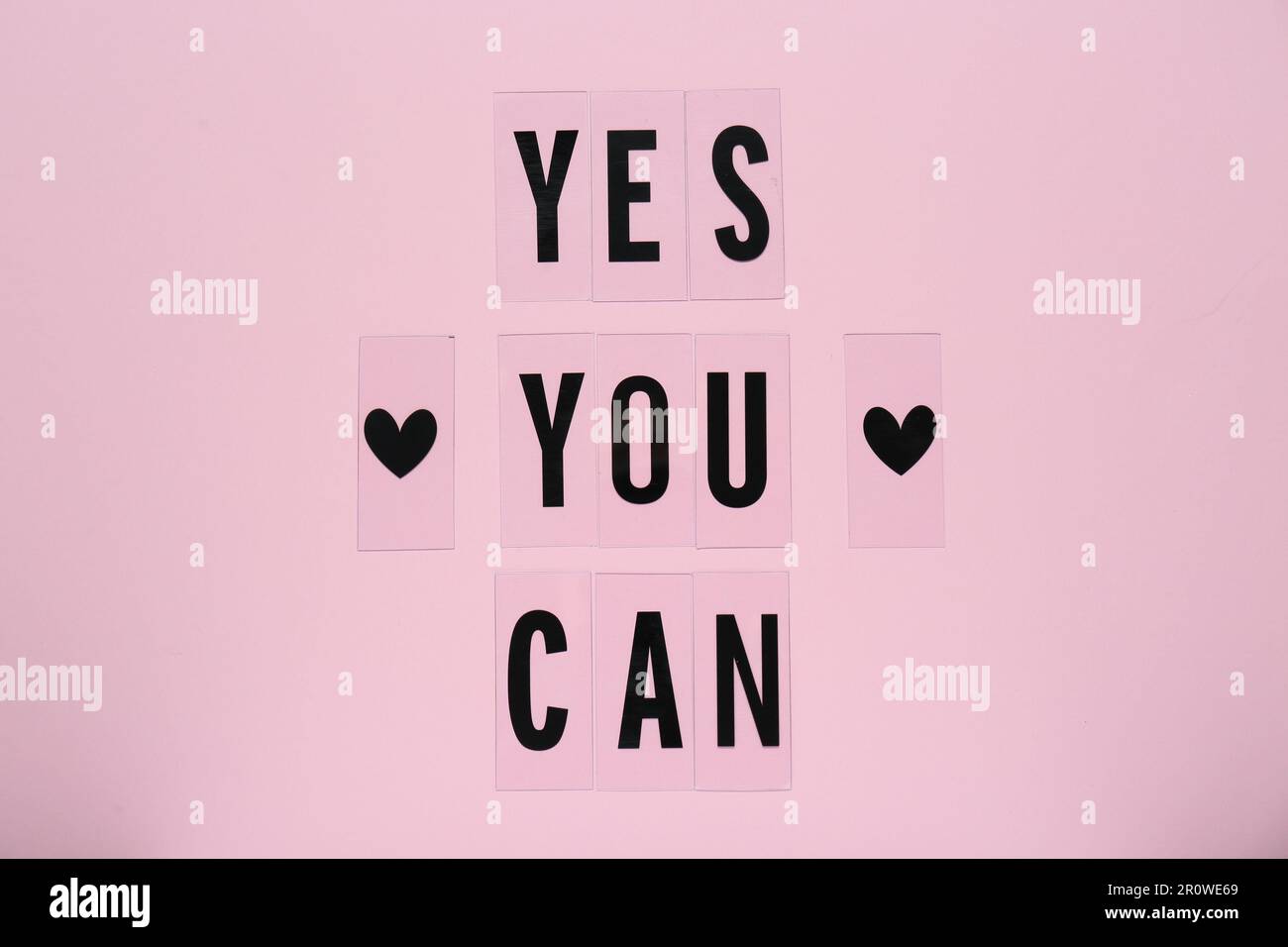 Yes can motivational slogan hi-res stock photography and images - Alamy