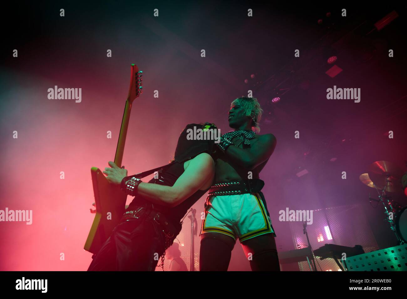Toronto, Canada. 09th May, 2023. Yves Tumor (right) playing around with ...