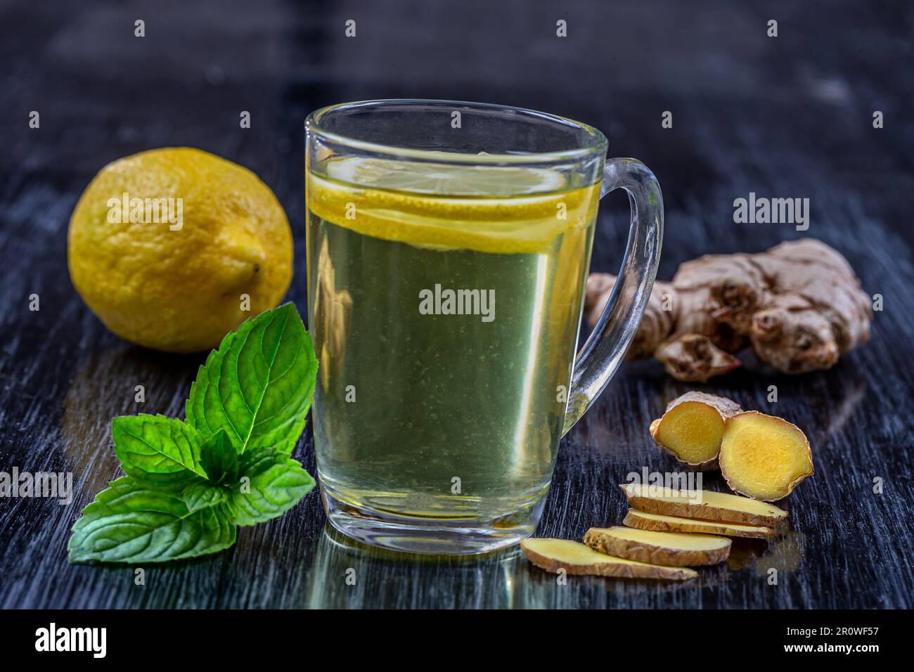 Ginger and lemon infusion Stock Photo - Alamy