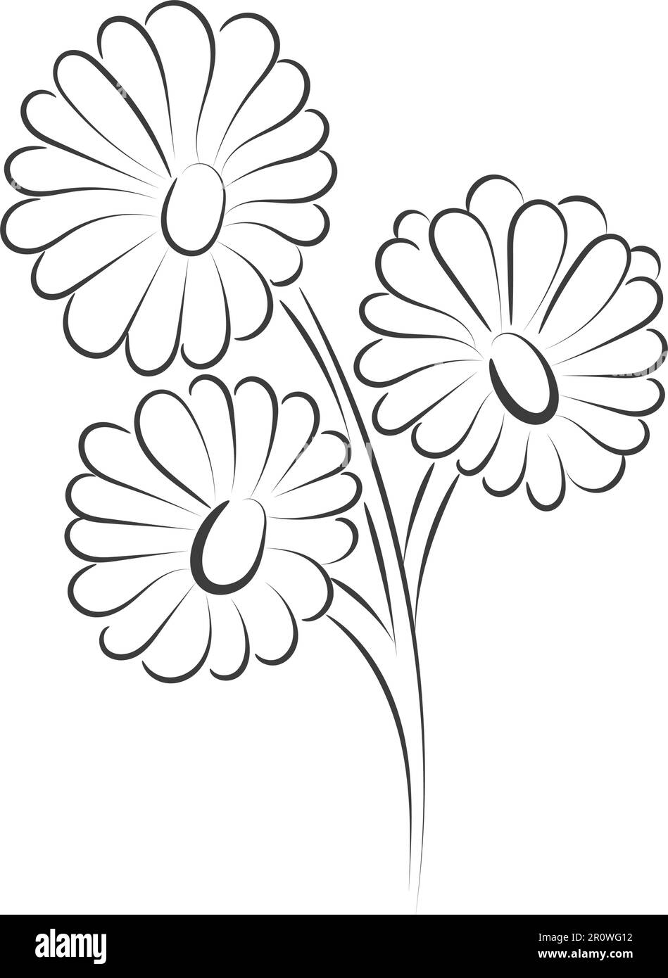 Clip Art Flowers Outline