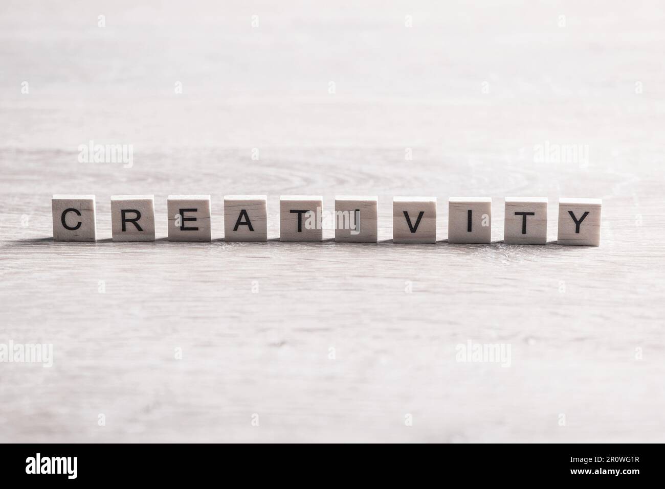 wooden elements with word creativity Stock Photo - Alamy