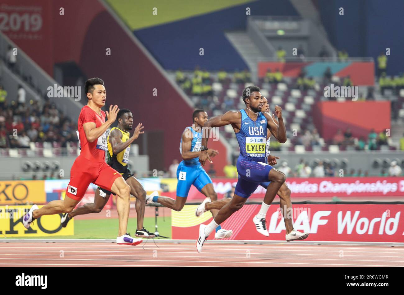 Noah lyles flag hi-res stock photography and images - Alamy