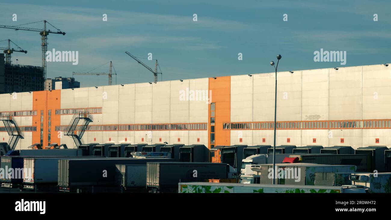 Russia, Saint Petersburg - October 25, 2019: Dock-shelters and dock ...