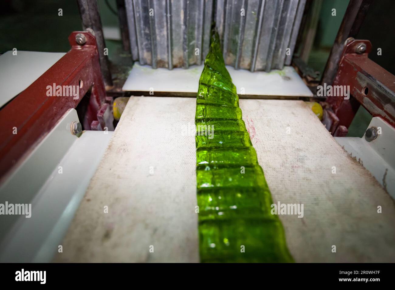 Caramel sweets manufacturing machine on confectionery factory Stock ...