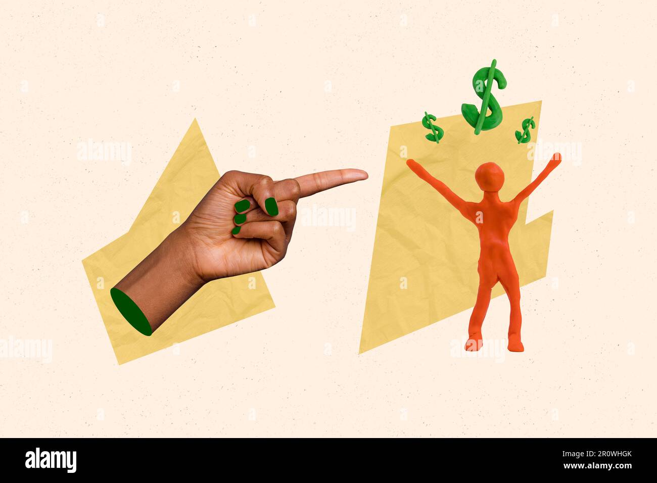 Businessman pointing dollar icon hi-res stock photography and images ...