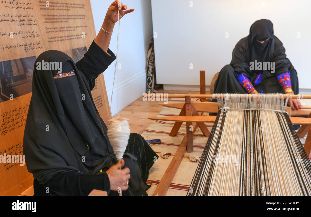 London UK 10 May 2023 The Crafts of Qatar: The Art of Al Sadu Textile ...