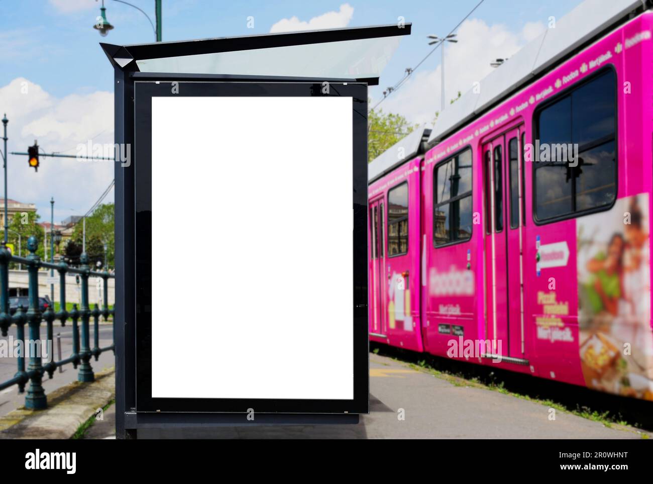 blank white ad and commercial billboard panel. mockup base. empty ...