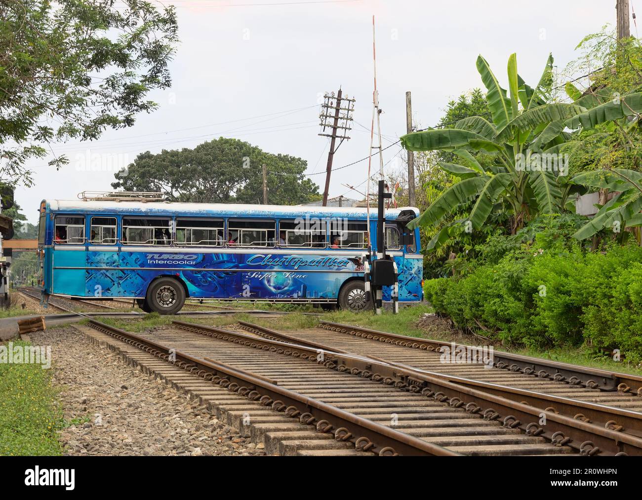Passenger bus railway crosses hi-res stock photography and images - Alamy