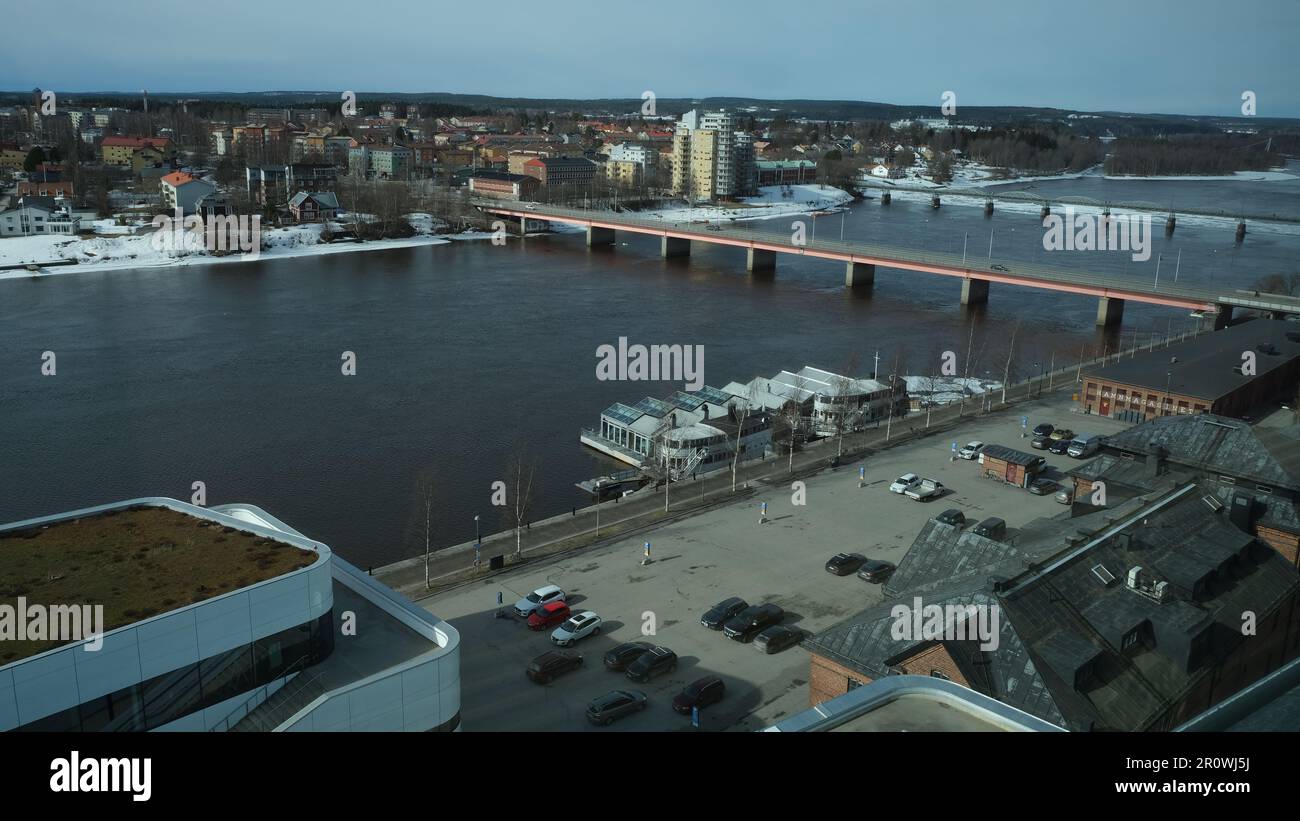 Umea, Sweden View of the Umea river and town Stock Photo - Alamy