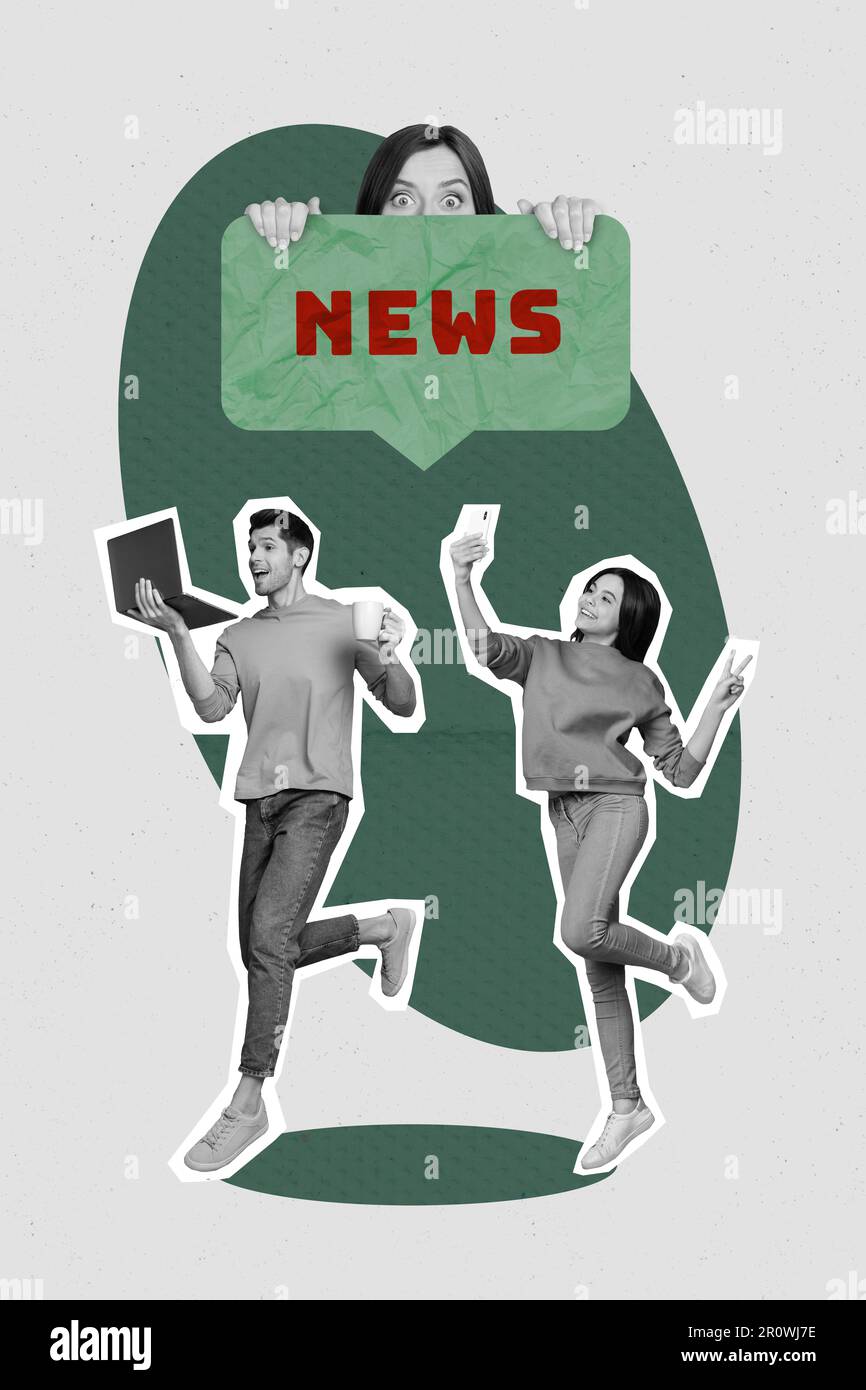 Template poster collage of people browsing modern technology reading ...