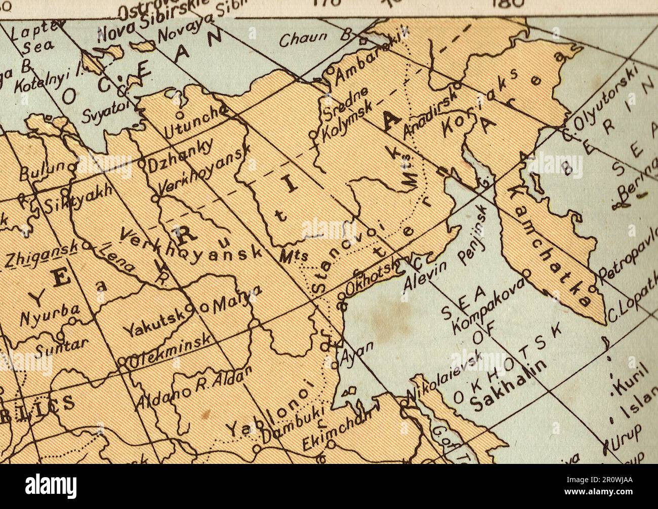 Siberia map hi-res stock photography and images - Alamy