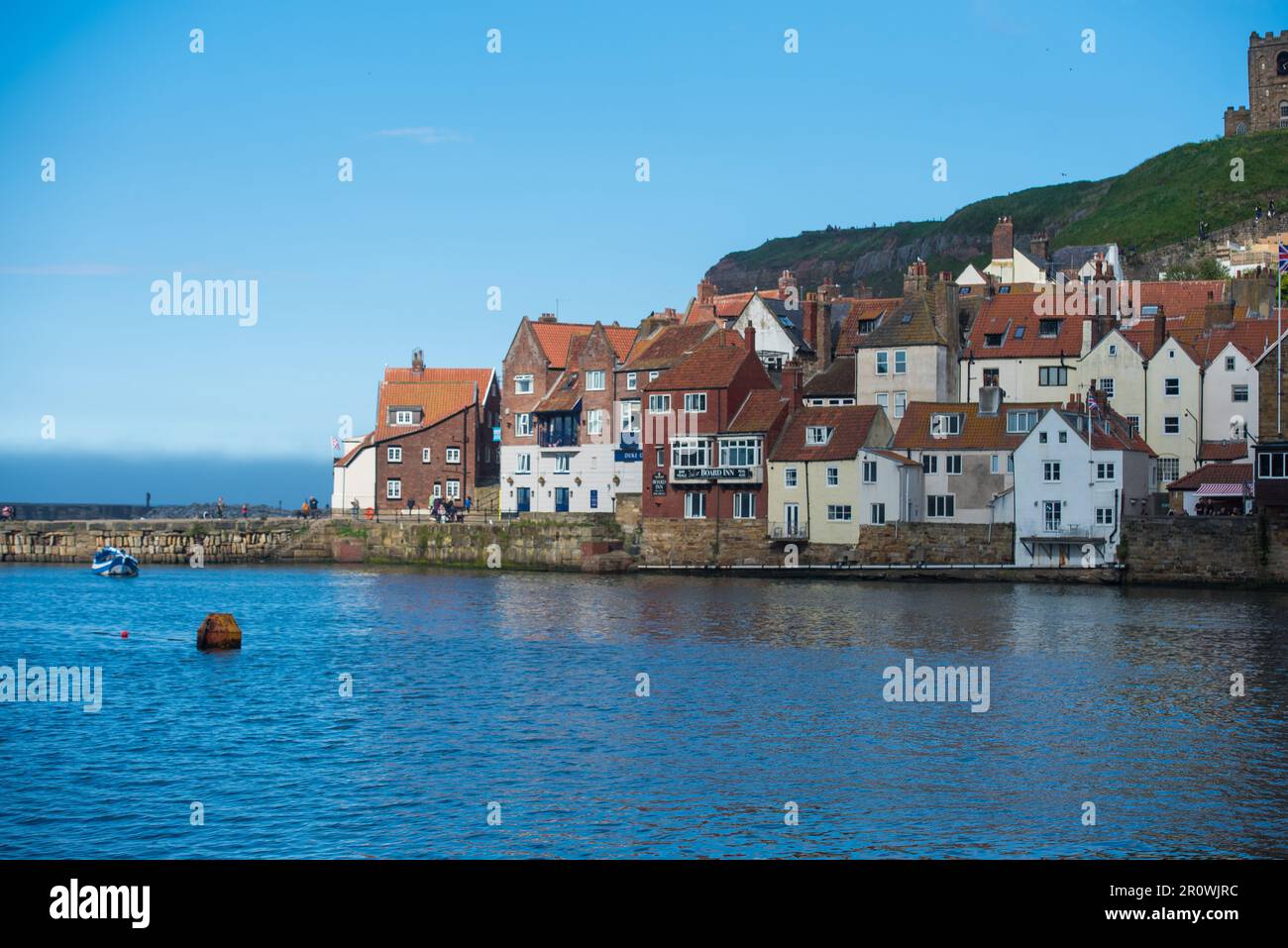 Whitby harbour, North Yorkshire. A beautiful; seaside town on the North ...