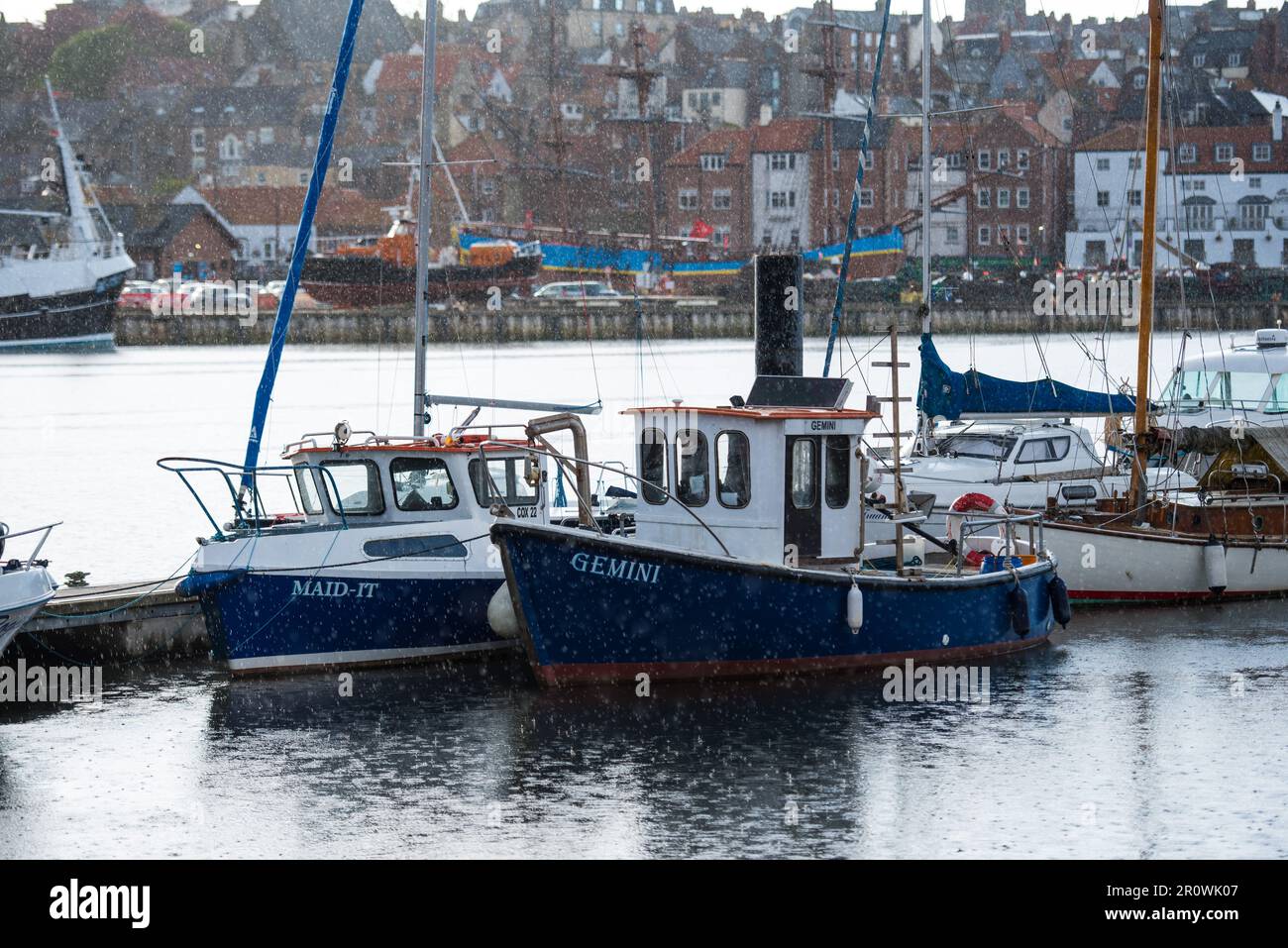 Whitby harbour, North Yorkshire. A beautiful; seaside town on the North ...