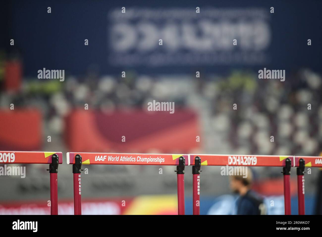 110m hurdles at the Doha 2019 World Championships Stock Photo - Alamy