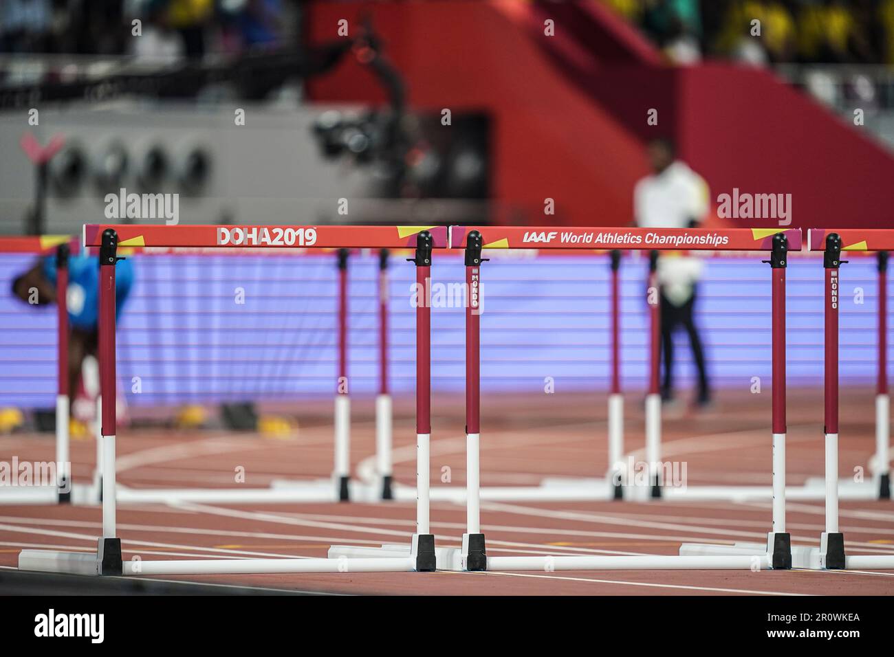 110m hurdles at the Doha 2019 World Championships Stock Photo - Alamy