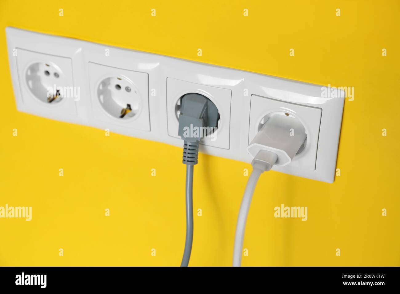 Power sockets inserted plug hi-res stock photography and images - Alamy