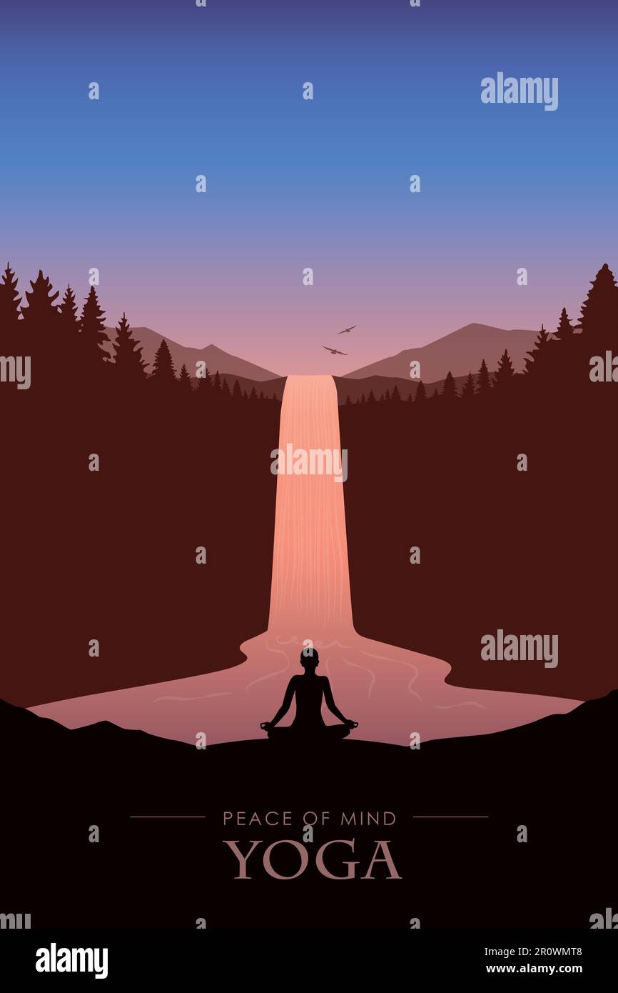 Woman under waterfall Stock Vector Images - Alamy