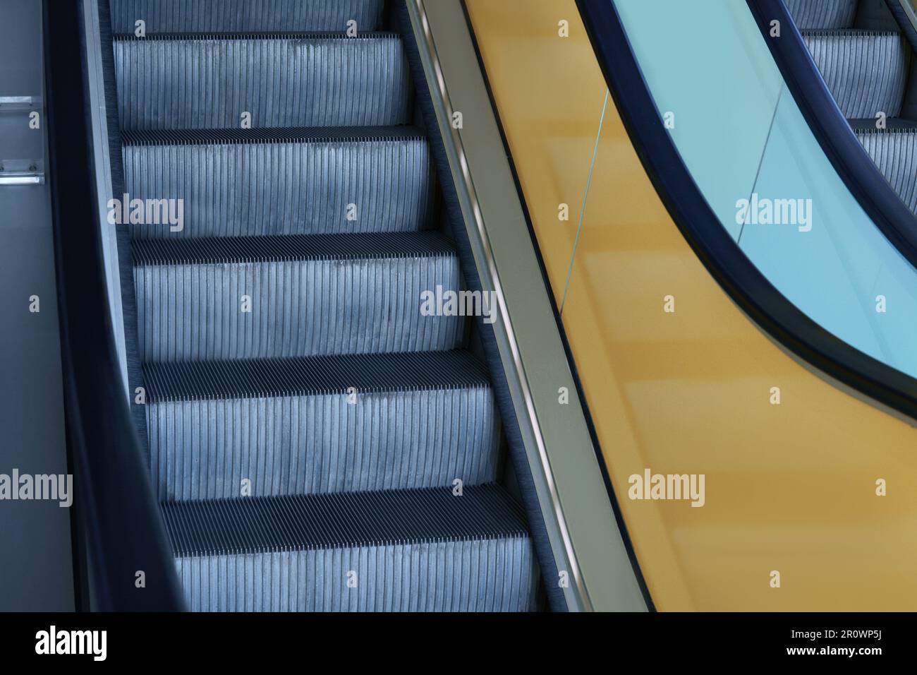 Closeup view escalators moving steps hi-res stock photography and ...