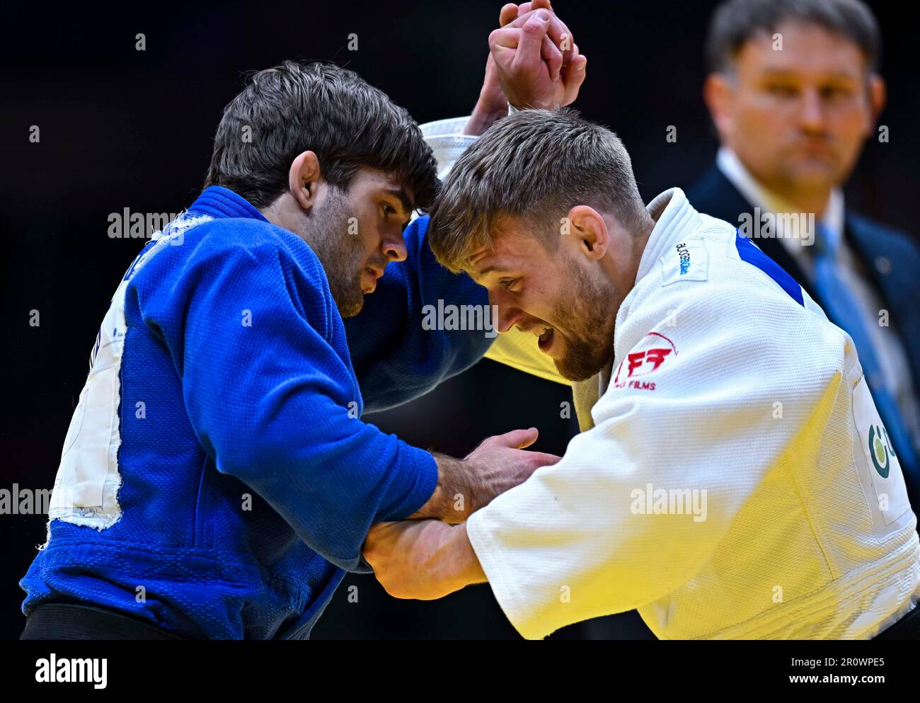 Doha. 9th May, 2023. Nils Stump (R) of Switzerland and Manuel Lombardo ...