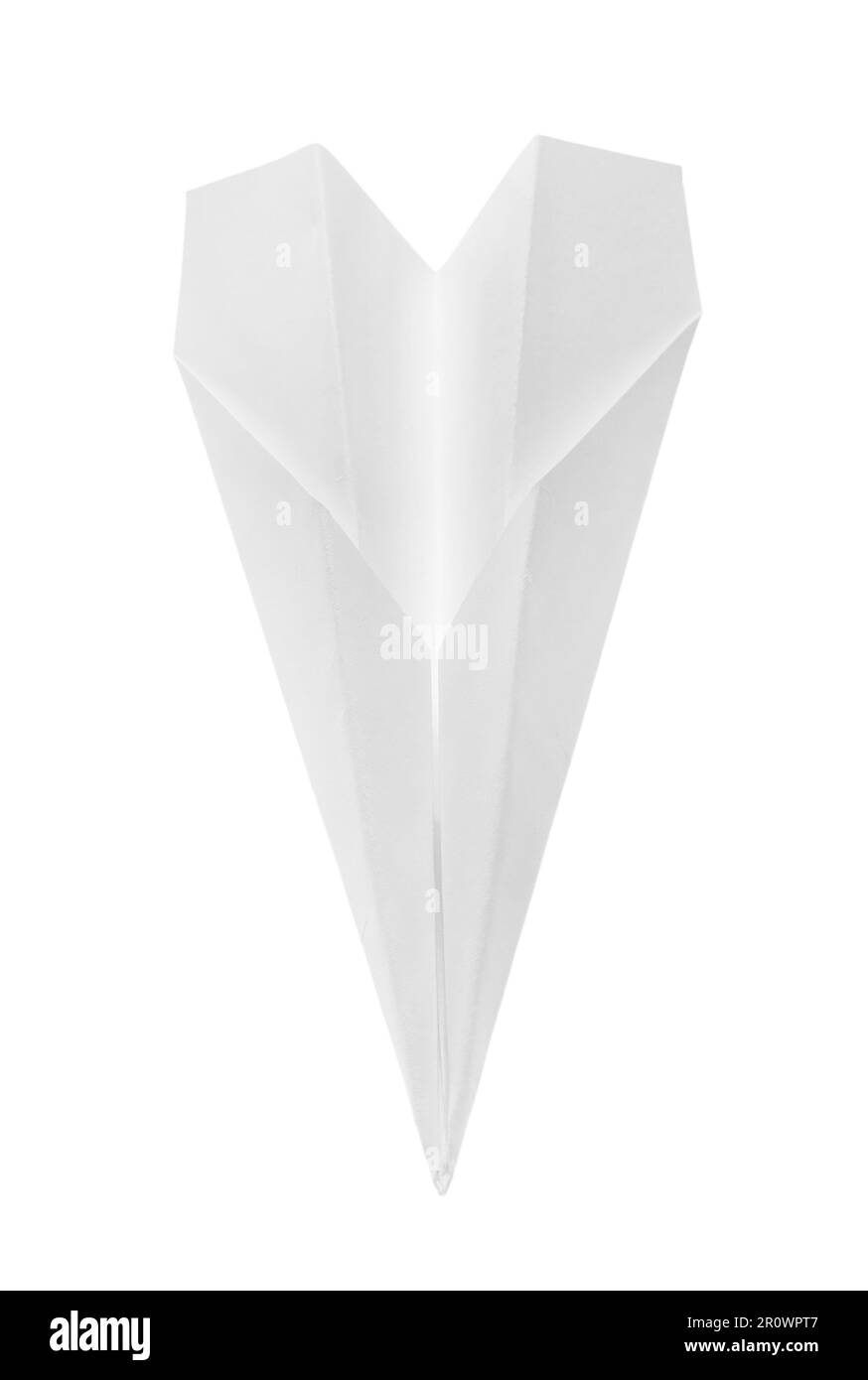 One handmade paper plane isolated on white Stock Photo - Alamy