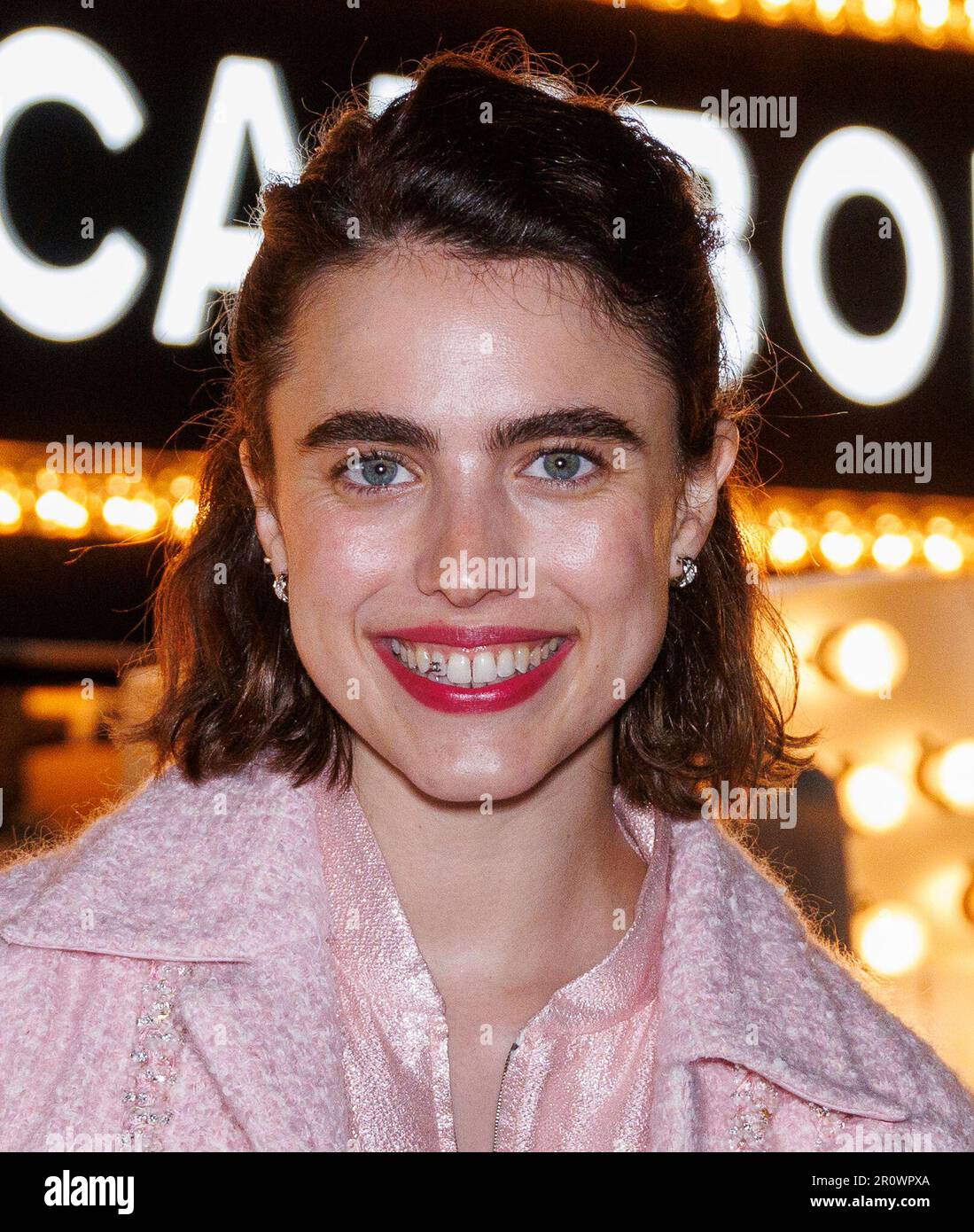 Margaret Qualley arrives at the Chanel Cruise 2022/2023 Fashion Show on ...