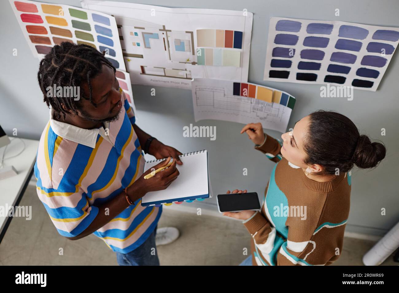 Architect notebook blueprint palettes hi-res stock photography and ...