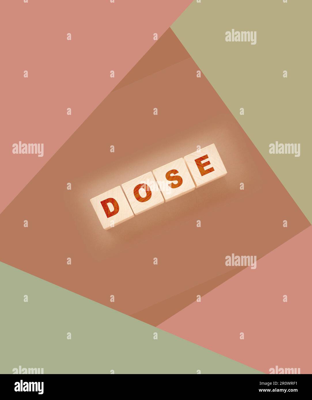 Wooden blocks with the word Dose. Medical concept Stock Photo - Alamy