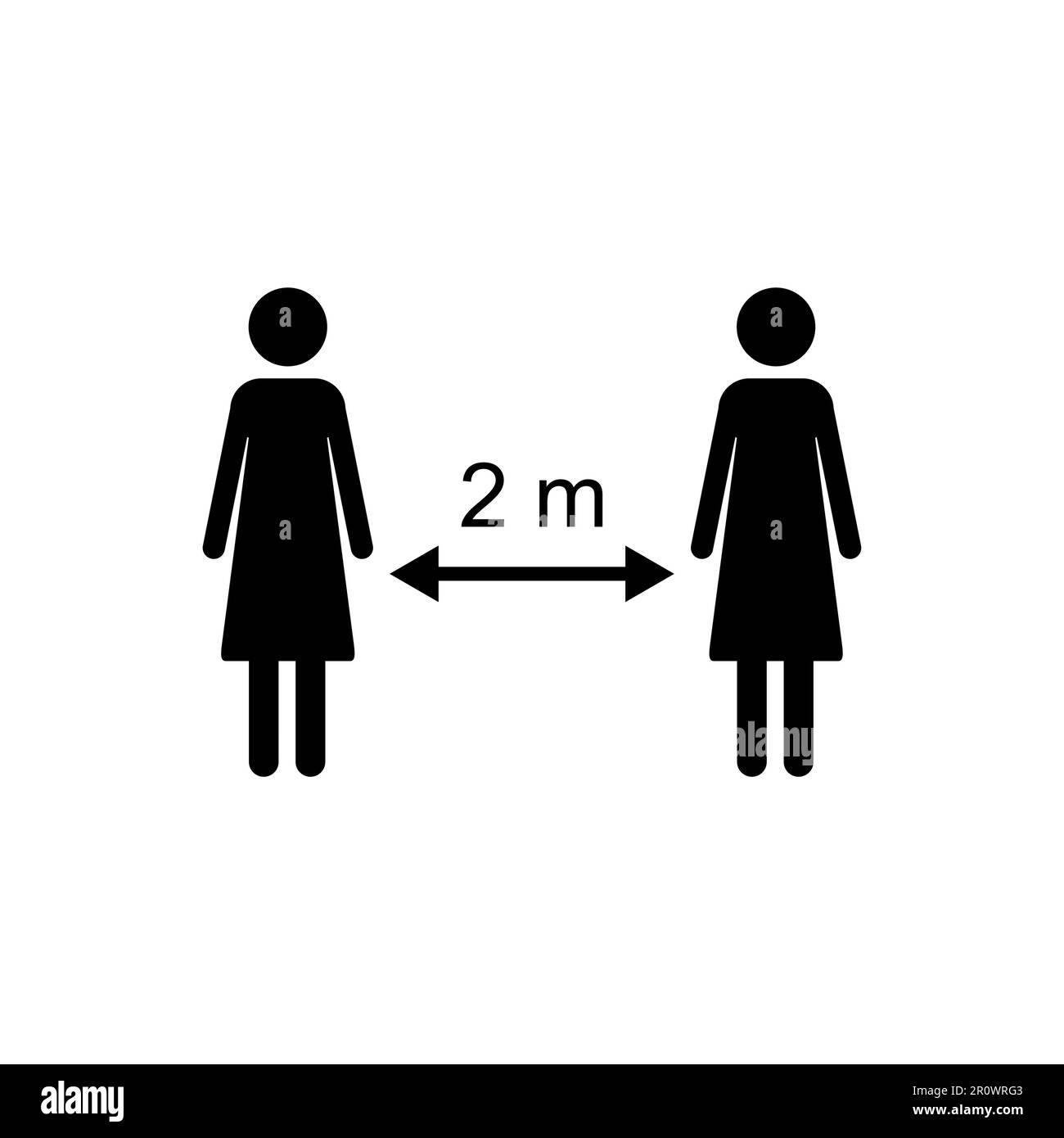 Social distance icon vector. social distancing icon. self quarantine ...