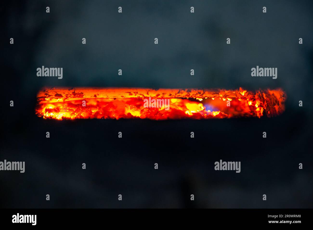 Closeup photo of biogas plant furnace flame Stock Photo - Alamy