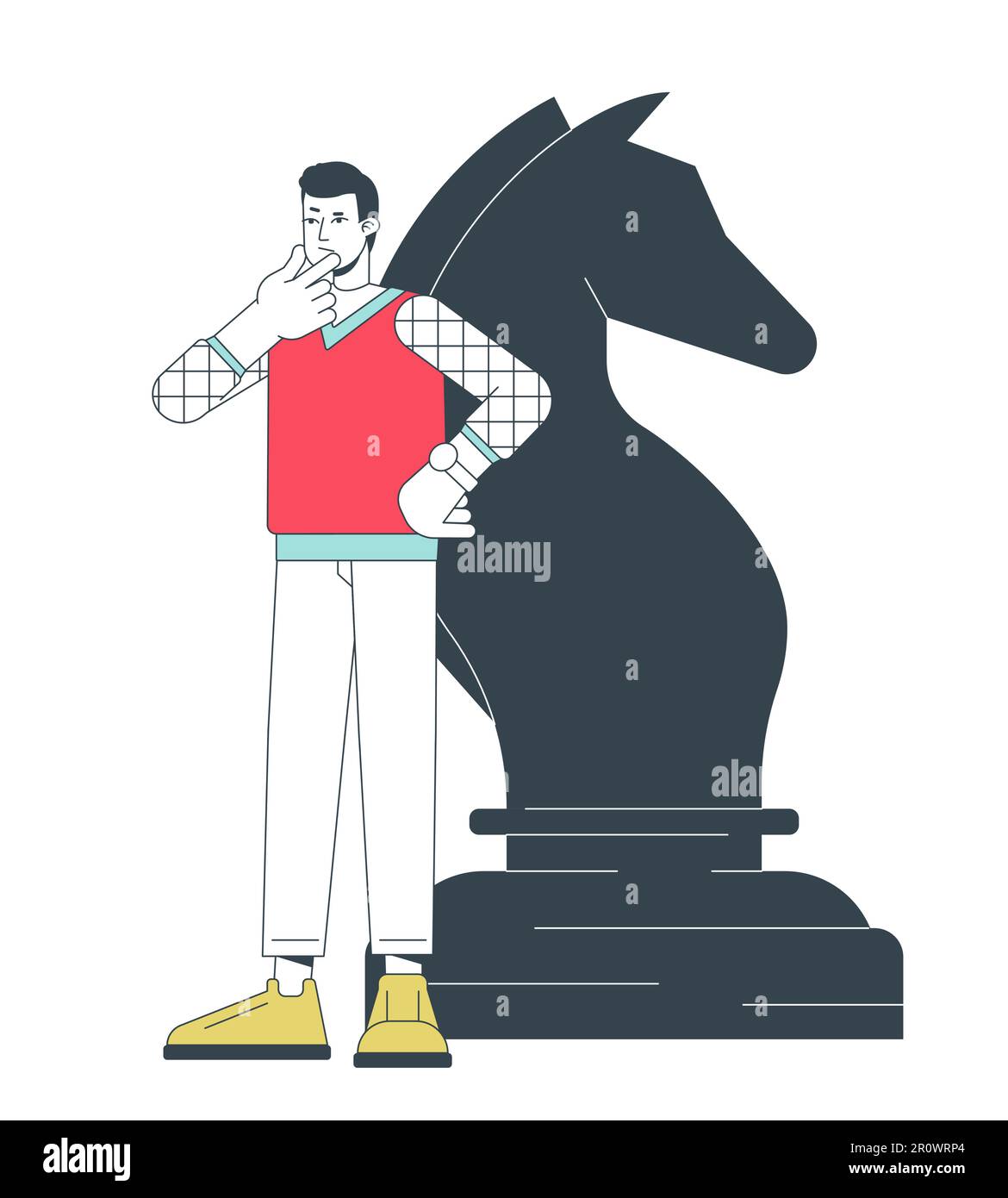 Digital marketing strategy flat line concept vector spot illustration Stock Vector Image & Art ...