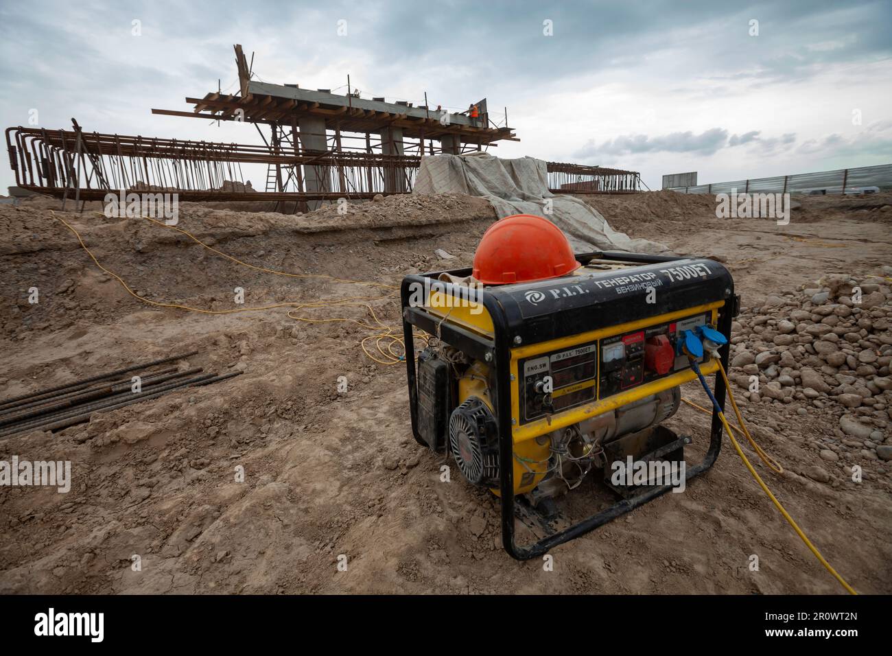 South Kazakhstan - April, 26 2012: Development of West Europe-West ...