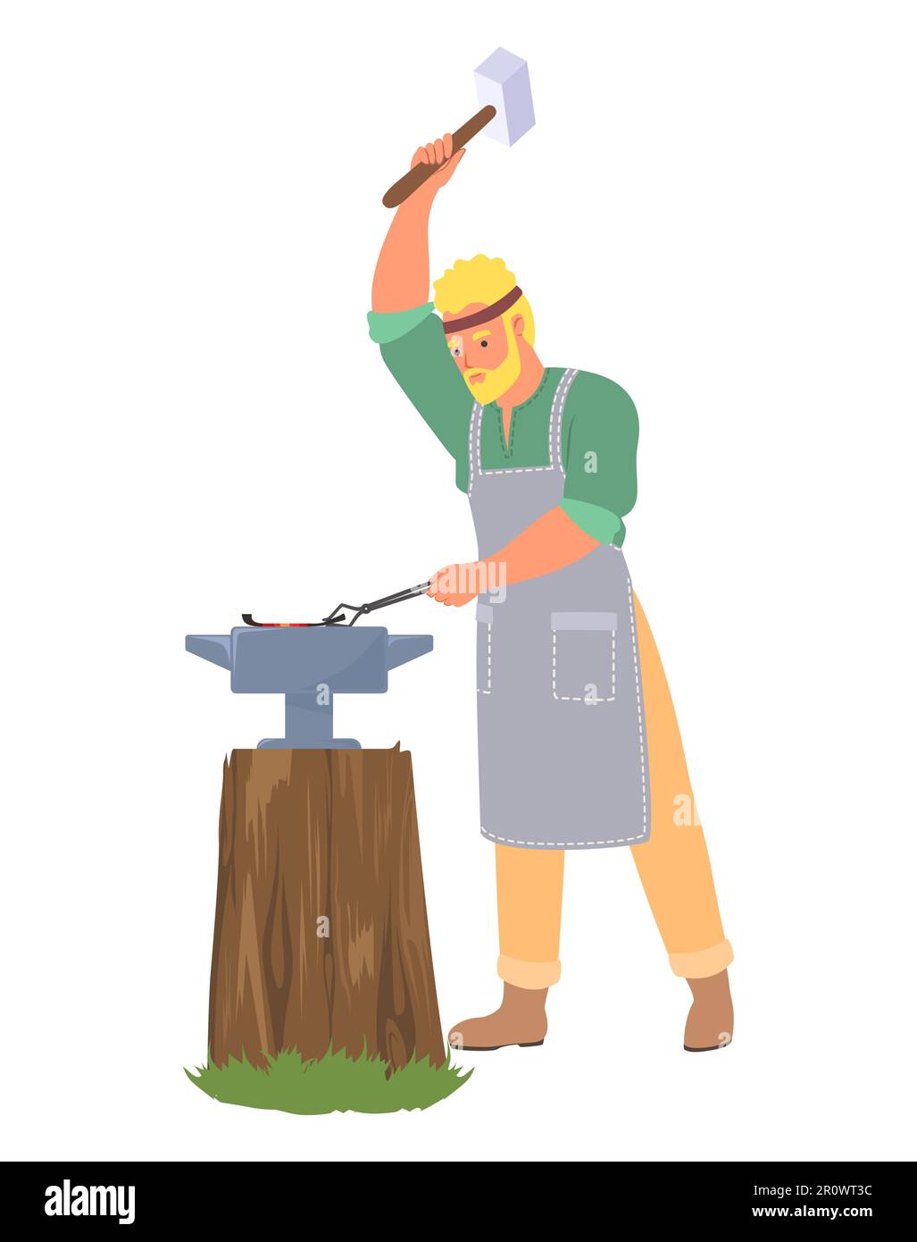 Anvil man work icon Cut Out Stock Images & Pictures - Alamy